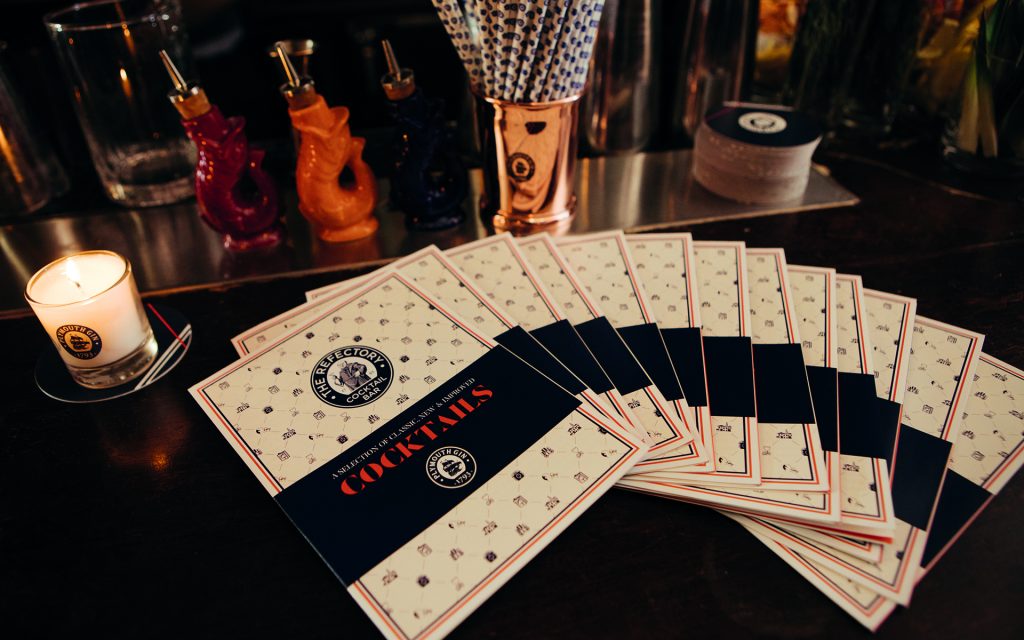 Plymouth Gin cocktail menu – Freelance Creative Artworker • Steve Brown